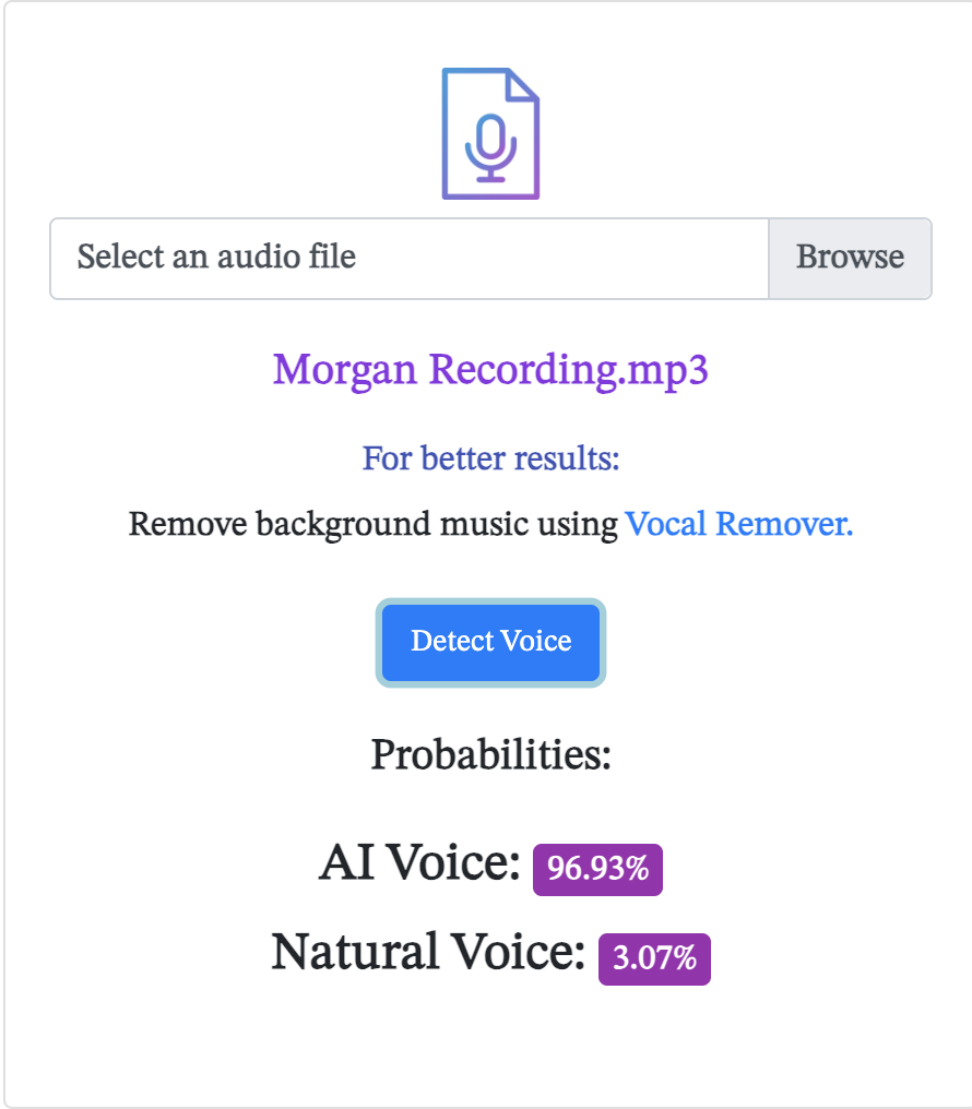 AI Voice Detector | Protect from Audio Manipulation